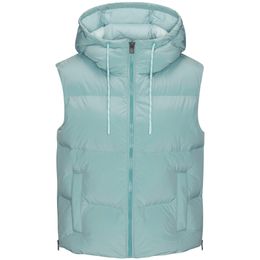ELBSAND Damen Steppweste, gr&uuml;n, Gr. S, Obermaterial: 100% Polyester. Futter: 100% Polyester. F&uuml;llung: 100% Polyester, Westen, mit gro&szlig;em Logoprint