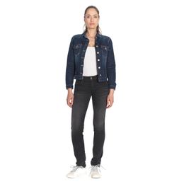 Damen Slim-fit-Jeans "PULPREG", schwarz, Gr. 24, Le Temps Des Cerises, unifarben, 76% Baumwolle, 11% Modal, 11% Polyester, 2% Elasthan, Jeans, in