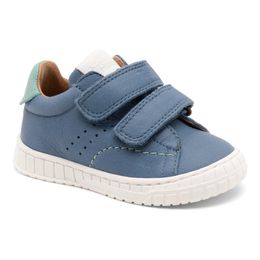 bisgaard Baby Sneaker "julian Weite: normal", Gr. 25, blau, Leder, unifarben, Schuhe, Klettschuh mit Wechselfu&szlig;bett, Gr&ouml;&szlig;enschablone zum Download