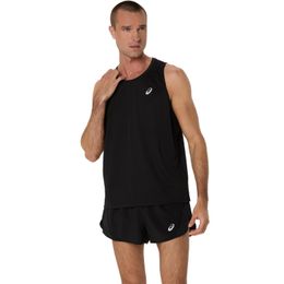 asics Herren Lauftop "asics CORE SINGLET", schwarz, Gr. L, Obermaterial: 100% Polyester, Tops