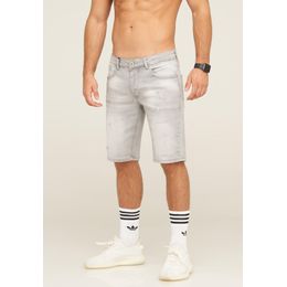 behype Herren Shorts "YONAH", grau, Gr. 30, 98% Baumwolle, 2% Elasthan, Hosen, im 5-Pocket-Stil