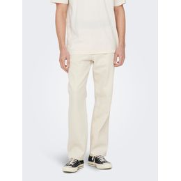 Only & Sons ONLY & SONS Herren Regular-fit-Jeans "ONSEDGE STRAIGHT BROMO 0017 DOT DNM NOOS", beige, Gr. 29, Denim/Jeans, Obermaterial: 100% Baumwolle, Jeans