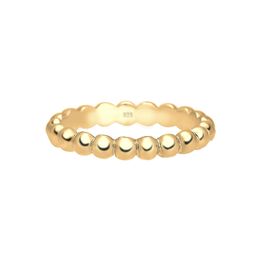 Elli Damen Fingerring "Stacking Ring K&uuml;gelchen 925 Silber", 58mm, ohne Stein, Silber 925 (Sterlingsilber), 3mm, gold, Silber 925 (Sterlingsilber),
