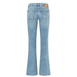 MAC Damen Bootcut-Jeans "DETROIT flared", blau, Gr. 34, Denim/Jeans, Obermaterial: 99% Baumwolle, 1% Elasthan, Jeans, Aufwendig gearbeitete Details