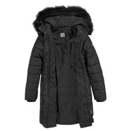 Kangaroos Damen Steppjacke, schwarz, Gr. 40, kontrastfarbene Details, unifarben, Web, Obermaterial: 100% Polyester. Besatz: 80% Polyacryl, 20%