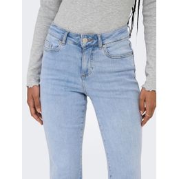 Only Damen Bootcut-Jeans "ONLBLUSH MD RETRO FLARED DNM DIA322 NOOS", blau, Gr. L, unifarben, Denim/Jeans, Obermaterial: 92% Baumwolle, 6%