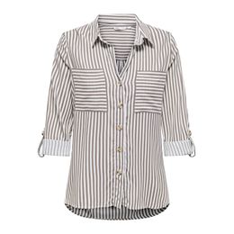 Only Damen Hemdbluse "OnlyASMIN SHIRT L/S WVN NOOS"falcon stripes:wei&szlig;, Gr. XS, gestreift, Web, Obermaterial: 100% Viskose, Blusen