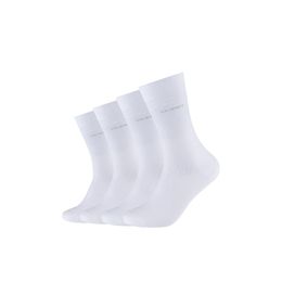 Camano Damen Socken "Socken 4er Pack", Gr. 35, wei&szlig;, 80% Baumwolle, 17% Polyamid, 3% Elasthan, uni, Socken