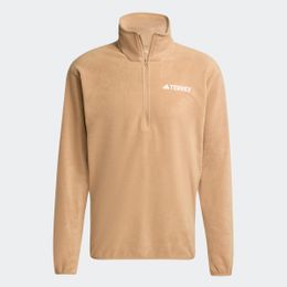 adidas terrex Herren Fleecepullover "MULTI ESSENTIALS 1/2 ZIP FLEECEOBERTEIL", beige, Gr. XL, Obermaterial: 100% Polyester, Sweatshirts, mit