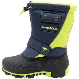Kangaroos Jungen Winterstiefel "Kanga-Bean II", Gr. 33, blau, Synthetik, Textil, Schuhe, Snowboots, Winterboots, Winterschuhe, wasserabweisend