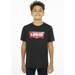 LEVI'S KIDS Jungen T-Shirt "LVB BATWING TEE", schwarz, Gr. 12, bedruckt, Single Jersey, Obermaterial: 100% Baumwolle, Shirts, for BOYS
