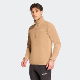 adidas terrex Herren Fleecepullover "MULTI ESSENTIALS 1/2 ZIP FLEECEOBERTEIL", beige, Gr. XXXL, Obermaterial: 100% Polyester, Sweatshirts, mit