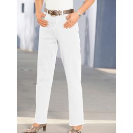 CLASSIC Damen Bequeme Jeans, wei&szlig;, Gr. 24, unifarben, 98% Baumwolle, 2% Elasthan, Jeans