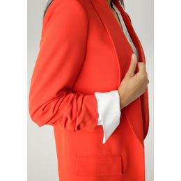 Damen Longblazer, rot, Gr. 40, Aniston SELECTED, unifarben, Web, Obermaterial: 95% Polyester, 5% Elasthan. Futter: 100% Polyester, Blazer, mit