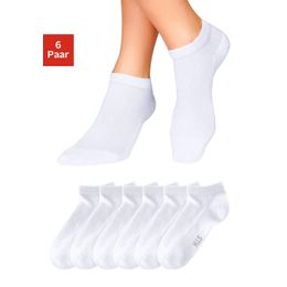 H.I.S. H.I.S Herren Sneakersocken "Damen Herren Sneaker Socken aus Baumwolle, Niedrige Socken Sportsocken", Gr. 39, wei&szlig;, Baumwolle, Elasthan, Polyamid,