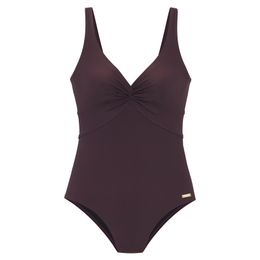 Lascana Damen Badeanzug "Lolo", lila, Gr. 38, Obermaterial: 82% Polyamid, 18% Elasthan. Futter: 100% Polyester. Miedereinsatz: 82% Polyamid, 18%