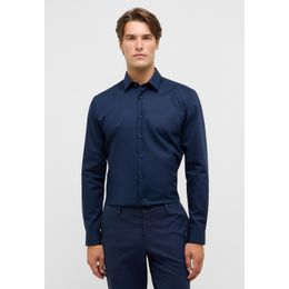 Eterna Herren Langarmhemd "SUPER SLIM", blau, Gr. 41, Popeline, 100% Baumwolle, Hemden, NON IRON (b&uuml;gelfrei)