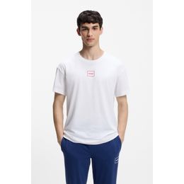HUGO UNDERWEAR Herren T-Shirt "Laze T-Shirt", Gr. S, wei&szlig;, Jersey, Obermaterial: 95% Baumwolle, 5% Elasthan, unifarben, Shirts, mit Rundhalsausschnitt