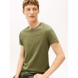 Tommy Jeans Herren T-Shirt "TJM ESSENTIAL SOLID", gr&uuml;n, Gr. M, Jersey, Obermaterial: 100% Baumwolle, Shirts, mit Rundhalsausschnitt und dezenter