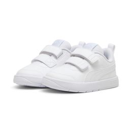 Puma M&auml;dchen Sneaker "COURTFLEX V3 V INF", Gr. 26, wei&szlig;, Synthetik, unifarben, Schuhe, f&uuml;r sportliche Aktivit&auml;ten, mit Textil-Innenmaterial,