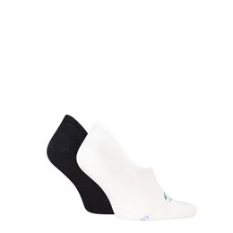 Herren F&uuml;&szlig;linge "CKJ MEN FOOTIE HIGH CUT 2P MONOGRAM", Calvin Klein Jeans, Gr. 39, schwarz-wei&szlig;, Baumwollmischung, Socken, hoch geschnittene