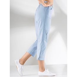 Casual Looks Damen Stretch-Hose, blau, Gr. 40, unifarben, 98% Baumwolle, 2% Elasthan, Hosen