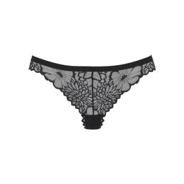 Lascana Damen String, Gr. 32, blau, Spitze, Obermaterial: 90% Polyamid, 10% Elasthan, unifarben, Unterhosen, aus floraler Spitze, elastisches