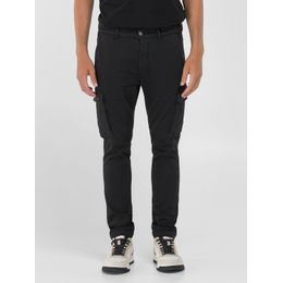 Replay Herren Cargohose "JAAN", schwarz, Gr. 31, Web, Obermaterial: 91% Baumwolle, 6% Elastomultiester, 3% Elasthan, Hosen, Hyperflex