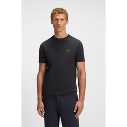 BOSS Green Damen Rundhalsshirt "Tee Regular Fit", blau, Gr. XXL, Single Jersey, Obermaterial: 95% Baumwolle, 5% Elasthan, Shirts, Stretch Jersey