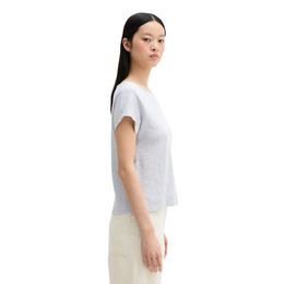 Marc O'Polo MARC O'POLO Damen T-Shirt "aus weichem Baumwoll-Slub-Jersey"airy blau, Basic, Gr. XXL, unifarben, Obermaterial: 100% Baumwolle, Shirts