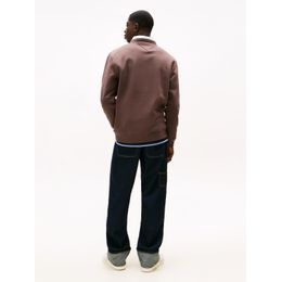 Tommy Jeans Herren Sweatshirt "TJM REG LINEAR CREW EXT", braun, Gr. XXXL, Sweatware, Obermaterial: 80% Baumwolle, 20% Polyester, Sweatshirts, mit