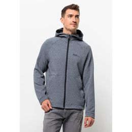 Jack Wolfskin Herren Kapuzenfleecejacke "FERNWEH HOODED JKT M", blau, Gr. XL, OBERSTOFF: 97% POLYESTER, 3% ELASTHAN. Futter: 100% POLYESTER, Jacken