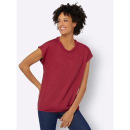 Casual Looks Damen T-Shirt "Shirt", rot, Gr. 48, unifarben, 100% Baumwolle, Shirts