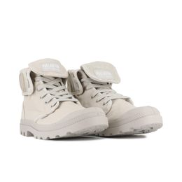 Palladium Damen Schn&uuml;rboots "BAGGY", Gr. 45natural grau, Textil, Schuhe, Schn&uuml;rstiefel aus Canvas, umklappbarer Schaft