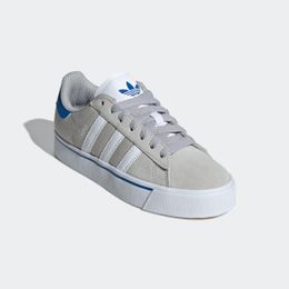 Damen Sneaker "CAMPUS VULC KIDS", adidas originals, Gr. 37, grau, Leder, Textil, Schuhe, mit klassischem Canvas-Obermaterial, f&uuml;r Kinder & Jugendliche