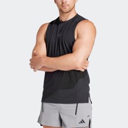 Herren Tanktop "D4T TANK", schwarz, Gr. L, adidas Performance, clean, Obermaterial: 81% Polyester, 14% Lyocell, 5% Elasthan, Tops, mit