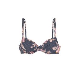 Sunseeker Damen B&uuml;gel-Bikini, schwarz, Gr. 42, floral, Microfaser, Polyamid, Bikini-Sets, mit h&ouml;her geschnittener Hose