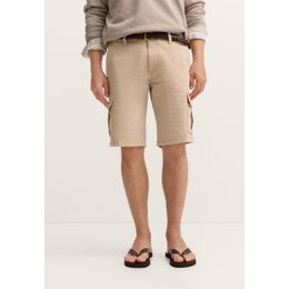 Bugatti Herren Bermudas20, ecru, Gr. 48, unifarben, 98% Baumwolle, 2% Elasthan, Hosen, mit Cargo-Taschen