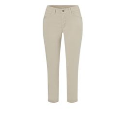 MAC Damen 7/8-Hose "Melanie Summer", beige, Gr. 44, Twill, Obermaterial: 97% Baumwolle, 3% Elasthan, Hosen, Verk&uuml;rzt in sommerlicher Qualit&auml;t
