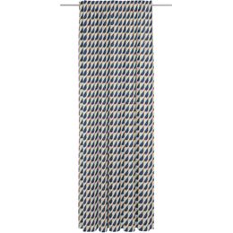 Vorhang Adam, B:142cm H:255cm, bunt, Jacquard, Baumwolle, Wohnzimmer, Gardinen, "Circles", aus 100% Bio-Baumwolle