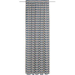 Vorhang Adam, B:142cm H:245cm, bunt, Jacquard, Baumwolle, Wohnzimmer, Gardinen, "Circles", aus 100% Bio-Baumwolle