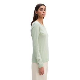 Marc O'Polo MARC O'POLO Damen Langarmshirt "aus weichem Baumwoll-Single-Jersey", gr&uuml;n, Basic, Gr. XL, unifarben, Obermaterial: 100% Baumwolle, Shirts