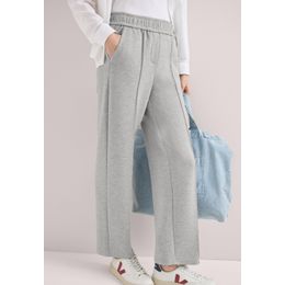 Cecil Damen Stoffhose, grau, Gr. XL, unifarben, Stoff, 50% Polyester, 45% Viskose, 5% Elasthan, Hosen, im Loose Fit