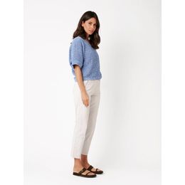 Toni Damen 7/8-Hose "Sue Cigarette 7/8"grau, Gr. 48, unifarben, Web, Obermaterial: 82% Baumwolle, 15% Polyamid, 3% Elasthan, Hosen, mit seitlicher