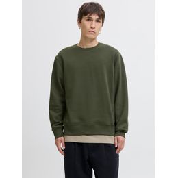 Jack & Jones JACK & JONES Herren Sweatshirt "JJESTAR BASIC SWEAT CREW NECK NOOS", bunt, Gr. S, unifarben, angeraute Sweatware, Obermaterial: 70% Baumwolle, 30%