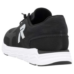RIEKER SPORT Herren Slip-On Sneaker "Preston", Gr. 47schwarz laufsohle wei&szlig;, Nubuklederimitat, Textil, Schuhe, Running-Sneaker aus der neuen