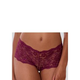 Damen Panty, NUANCE BY LASCANA, Gr. 36, lila, Spitze, Obermaterial: 90% Polyamid, 10% Elasthan, Unterhosen, aus Spitze