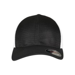 Flex Cap Flexfit "Flexfit Neue Kollektion Flexfit 360 OMNIMESH CAP 2-TONE", Gr. L/XL, schwarz, wei&szlig;, 96% Polyester, 4% Elasthan, unifarben, Caps