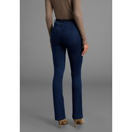 Arizona Damen Bootcut-Jeans "Ultra Stretch", blau, Gr. 19, Denim/Jeans, Obermaterial: 63% Baumwolle, 32% Polyester, 5% Elasthan, Jeans, ausgestellte