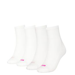 Puma Damen Kurzsocken "Puma WOMEN HEART LOGO SHORT CREW 4P", Gr. 39, pink, Baumwollmischung, Socken, mit buntem Schaftdetail